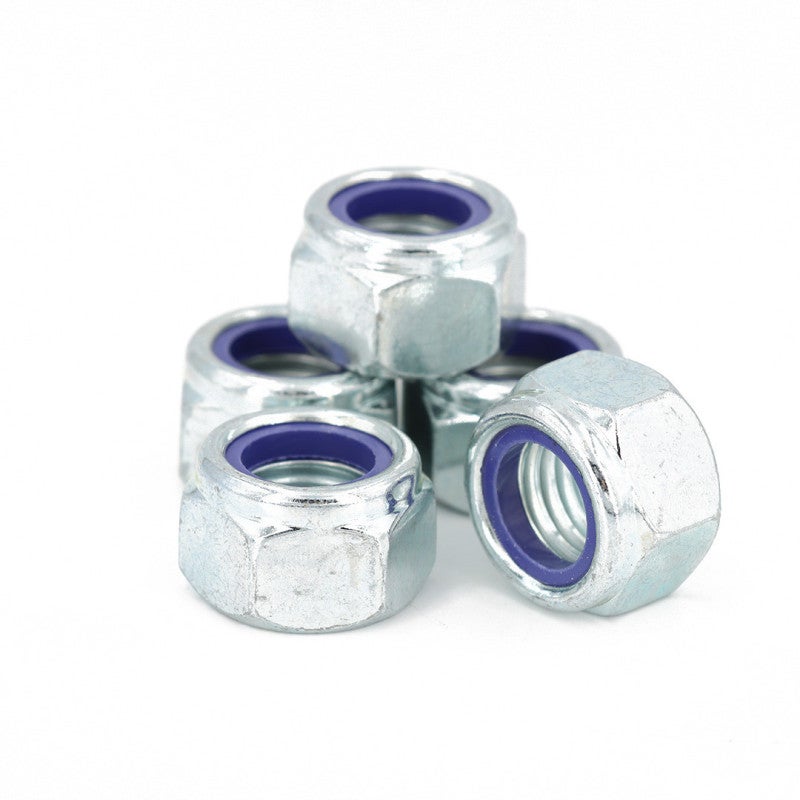 Lot de 5 - Écrou frein Nylstop hexagonal autobloquant M18 avec nylon ...