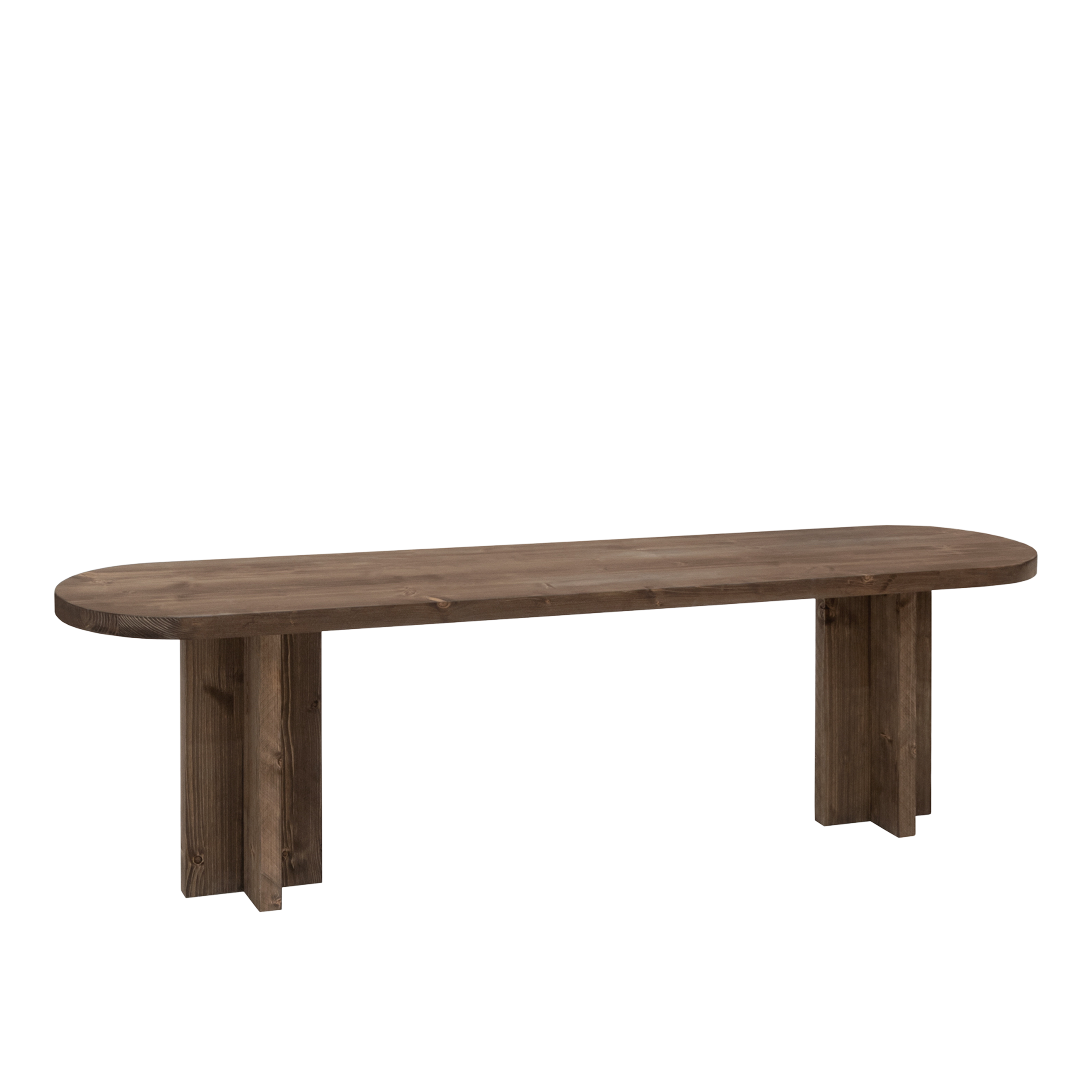 TOKYO - Banc en bois massif ton noyer 120cm - DECOWOOD | Leroy Merlin