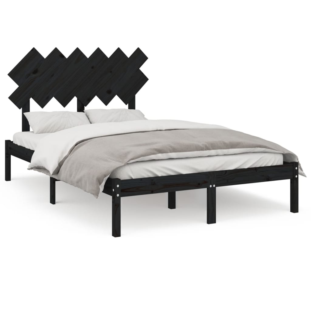 Lit double | Lit adulte | Cadre de lit Noir 120x190 cm Petit Double ...