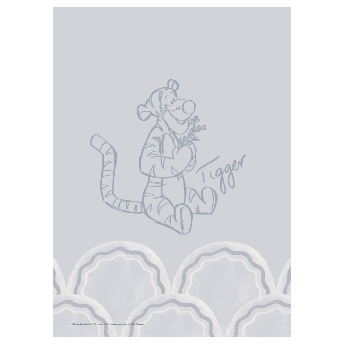 Póster - Disney - Disney's Tigger Cloudy Blue Sketch 50 x 70 cm | Leroy ...