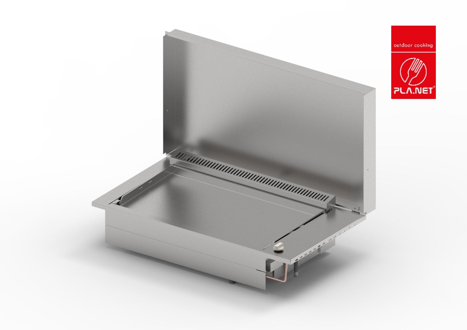 Plancha OASI 80 Lisse + Couvercle Inox | Leroy Merlin