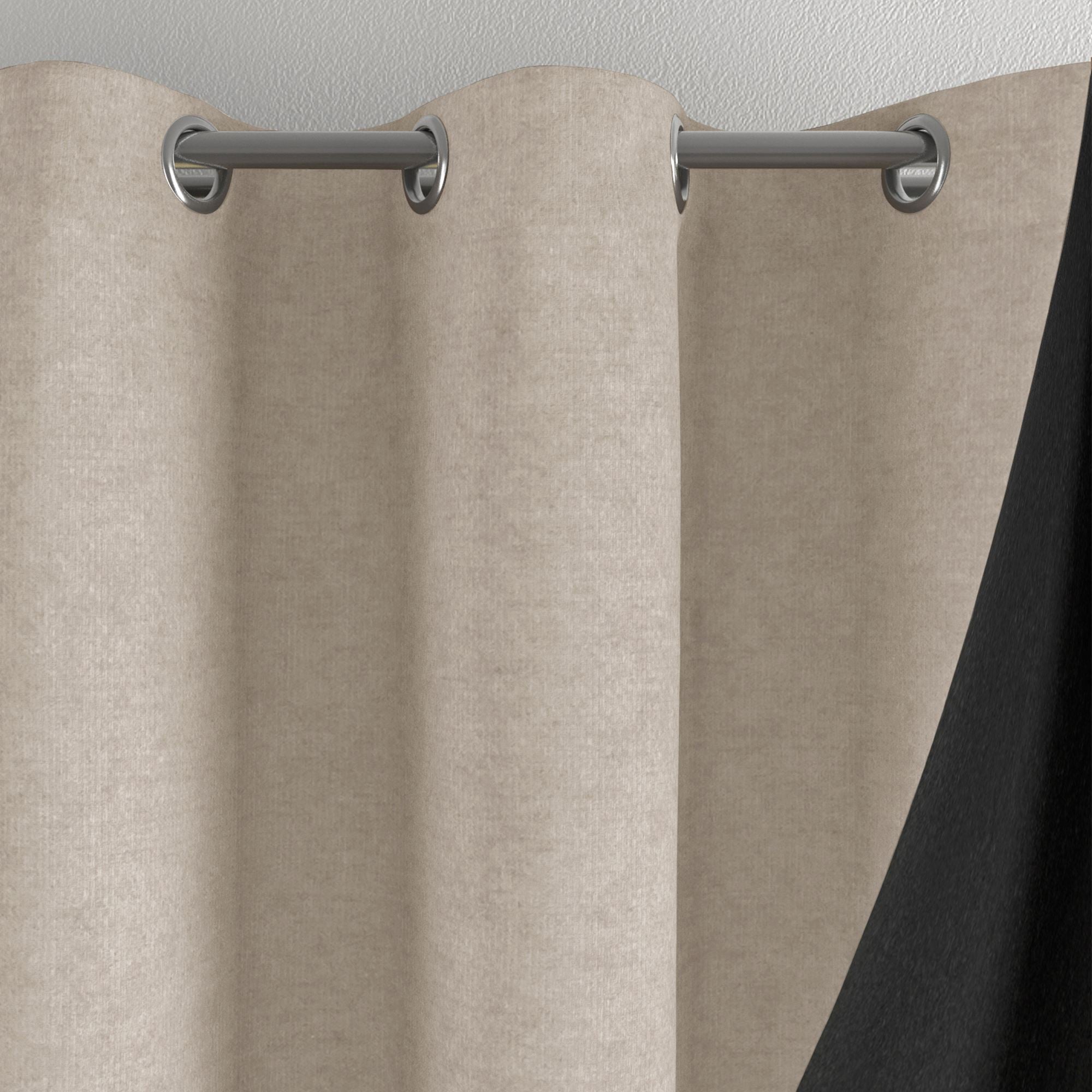 Rideau occultant GALENA 140x260 naturel en polyester | Leroy Merlin