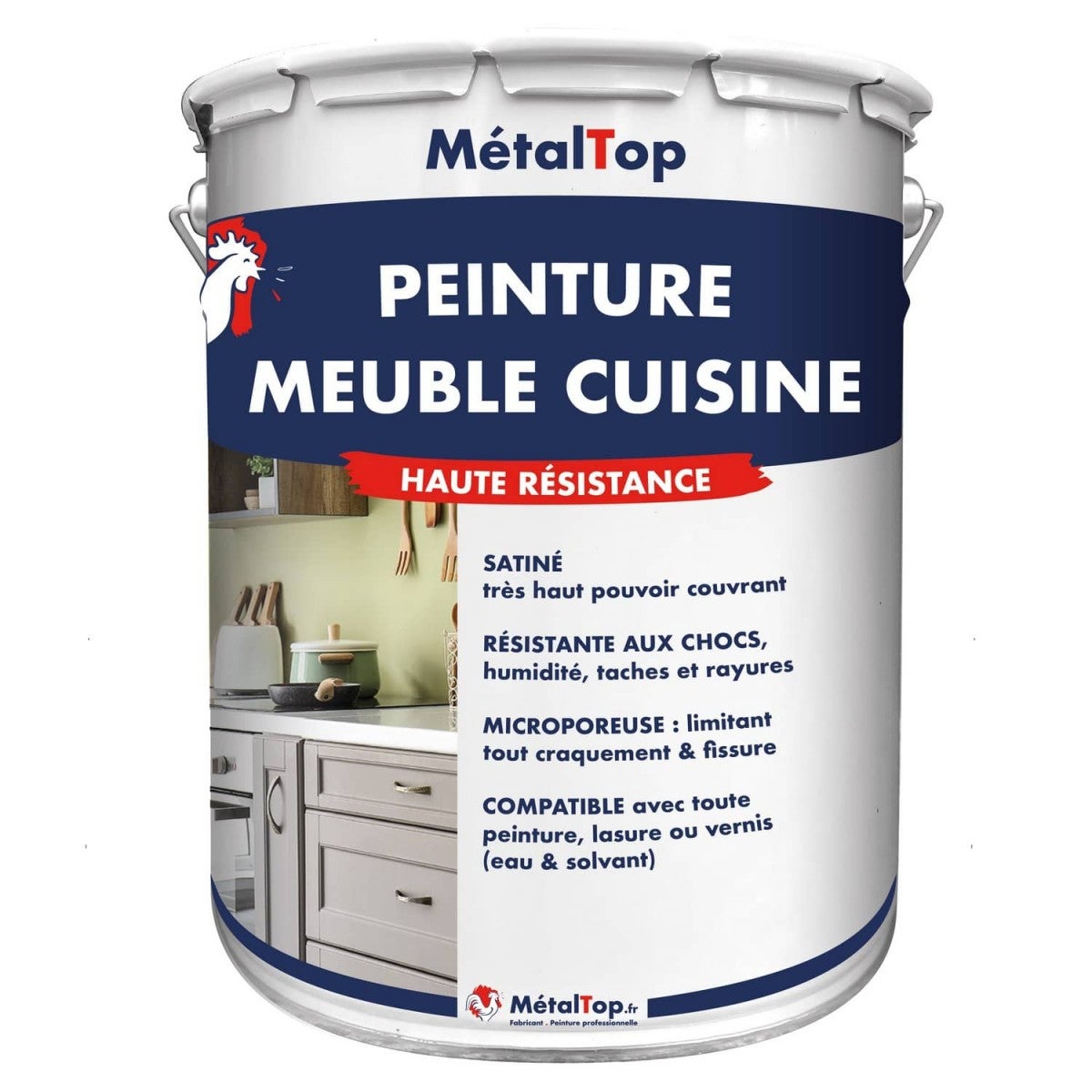 Peinture Meuble Cuisine - Metaltop - Olive gris - RAL 6006 - Pot 15L ...