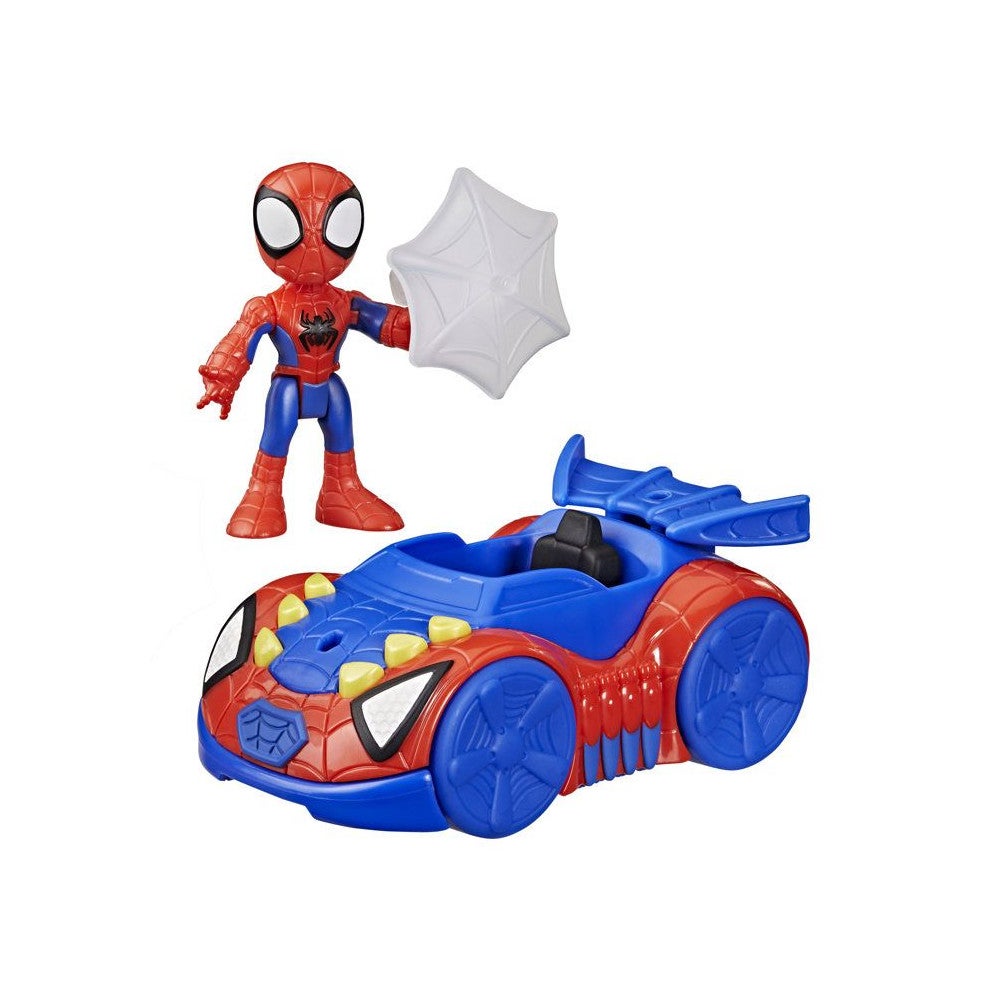 Figurine Spidey Hasbro 7,5 cm avec Arachno-Bolide et accessoire toile ...