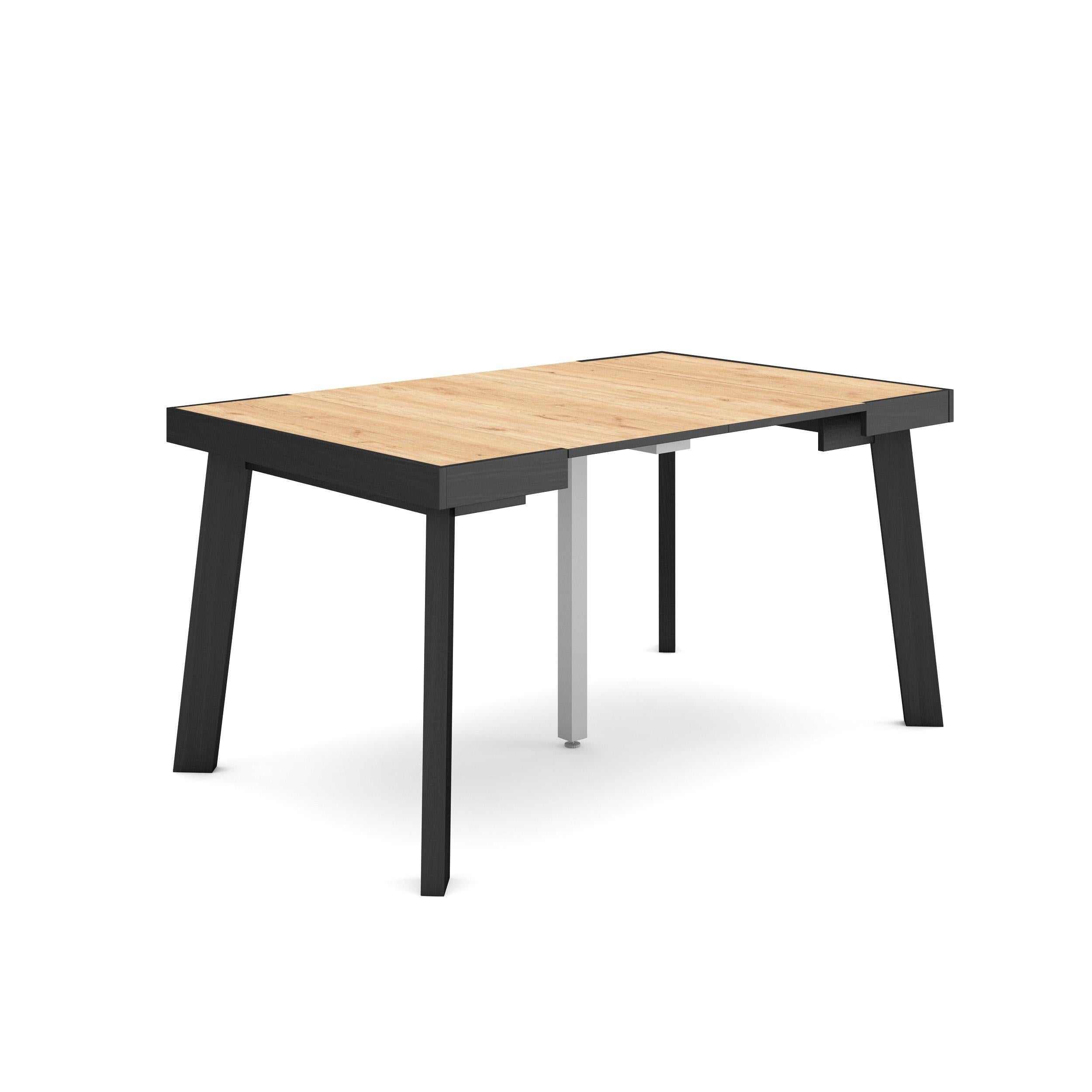 Table console extensible, 140x90x73cm, Pour 6 personnes, Pieds en bois ...
