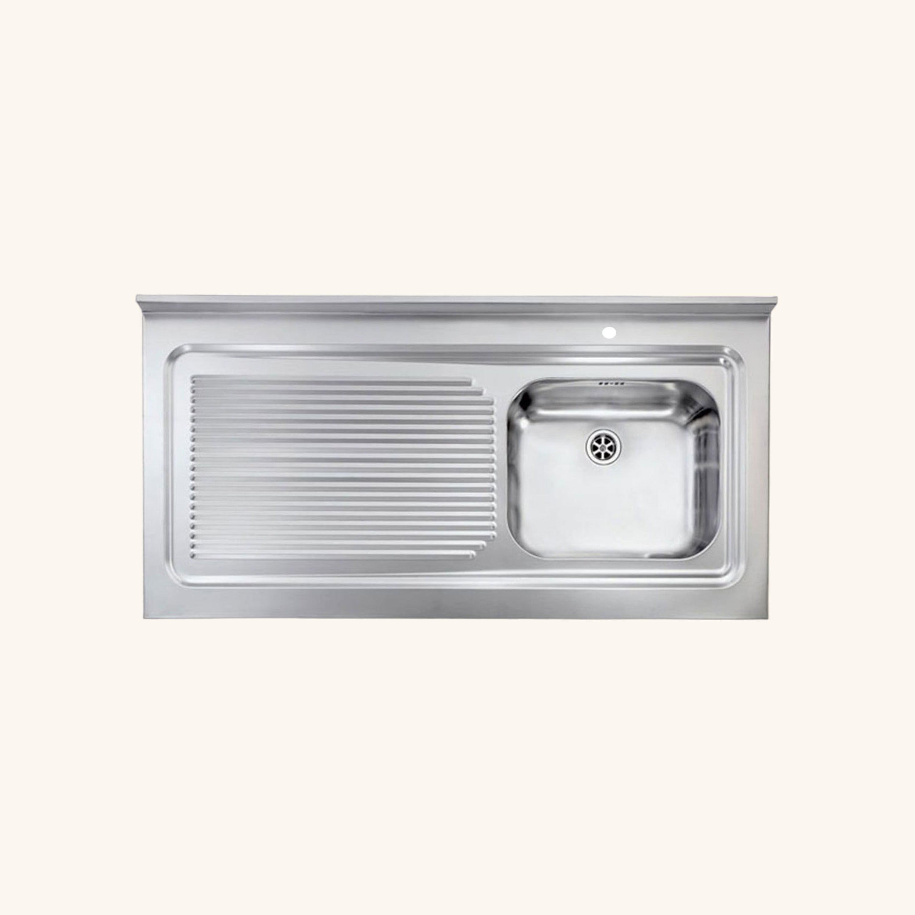 Évier professionnel À poser inox ROSSA 1 bac 1 égouttoir à gauche ...