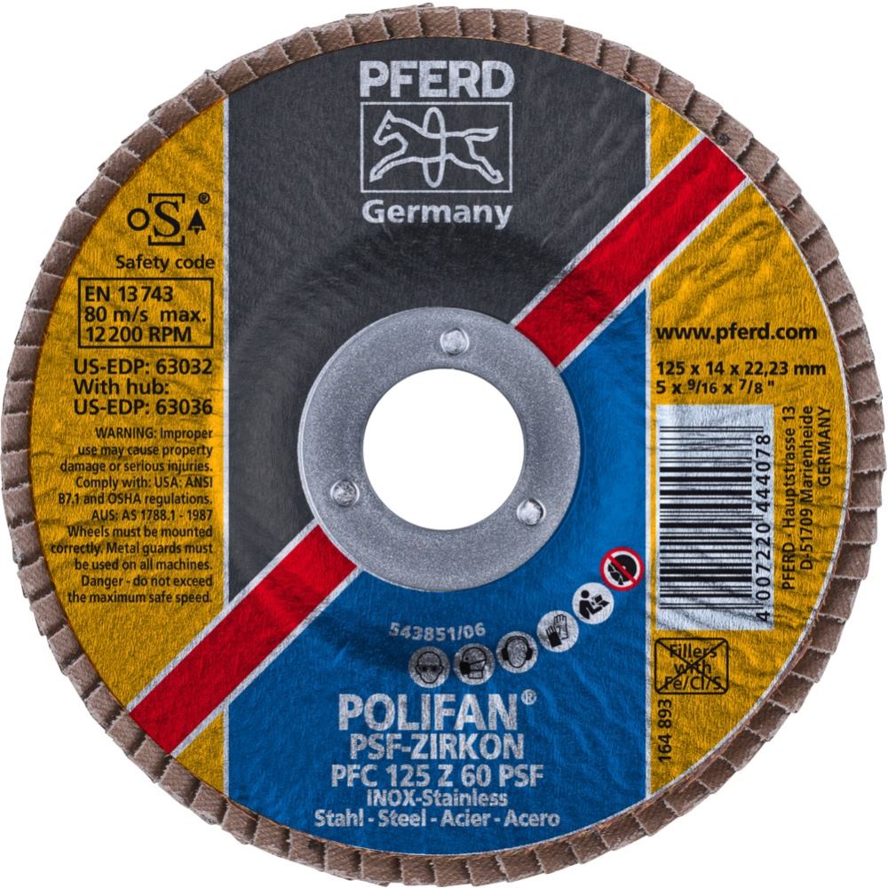 Polifan® Fan Disc PFC 125 Z 60 PSF/22.23 VPE: 10 | Leroy Merlin