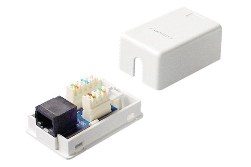 Boitier mural rj45 1 port cat5e non blindé CONECTICPLUS | Leroy Merlin