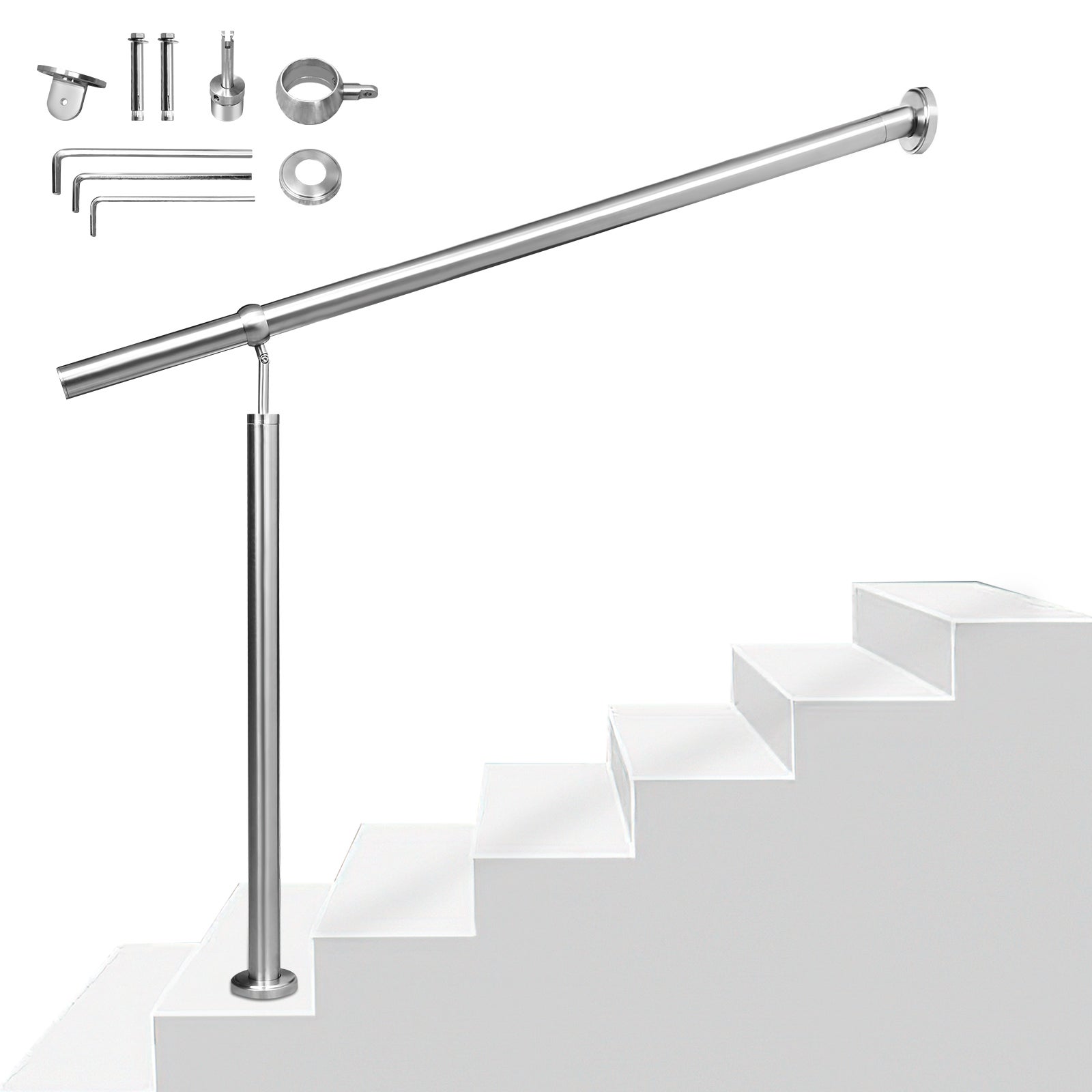 Barandilla de entrada de acero inoxidable pasamanos para escaleras ...