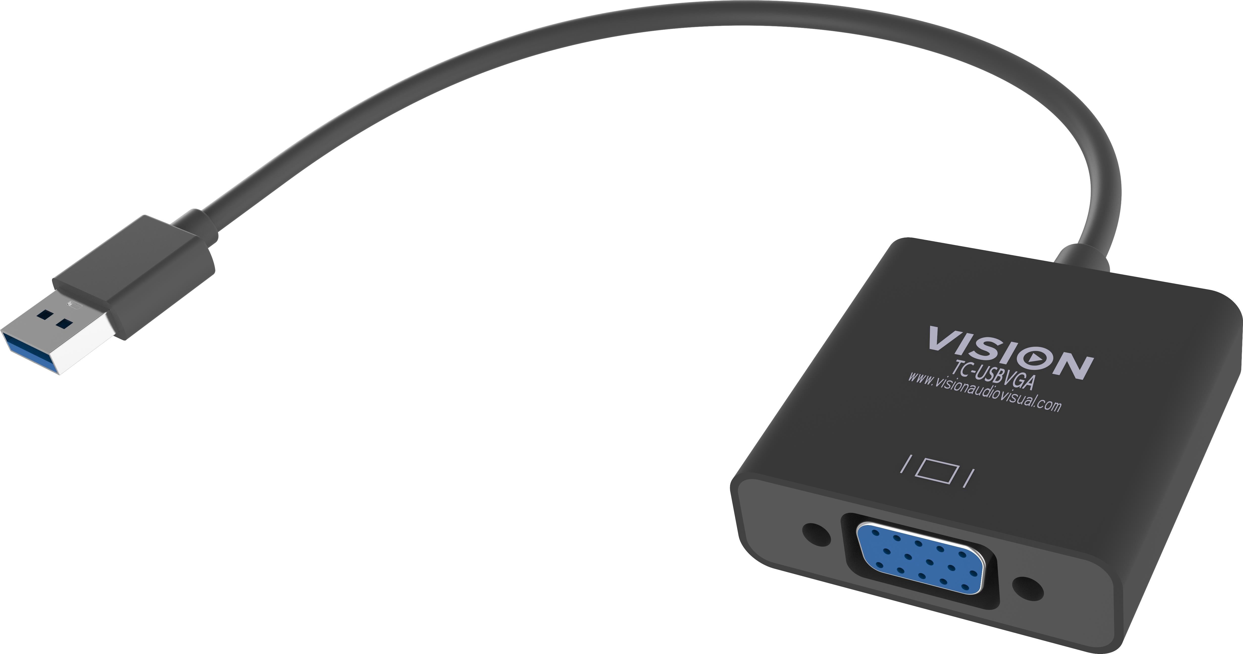 Vision Adaptateur vidéo externe USB 3.0 VGA noir Pour la vente au ...