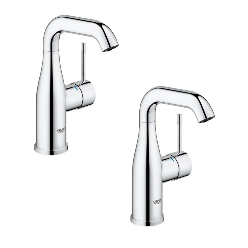Lot de 2 mitigeurs lavabo GROHE Essence M sans tirette | Leroy Merlin