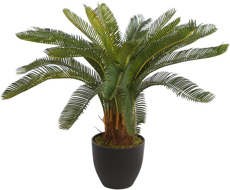 Planta Artificial de Palmera Cyca Altura 68 cm Con Maceta Negra | Leroy ...