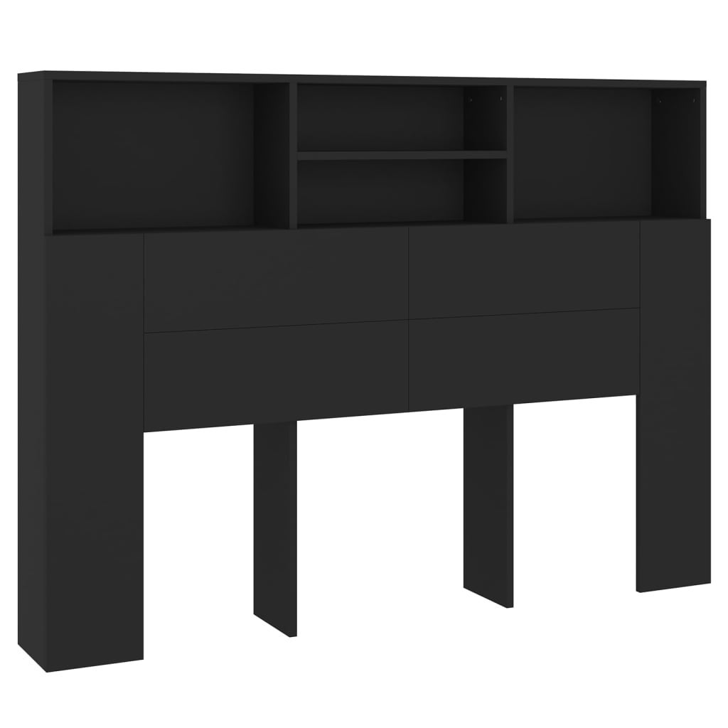 Mueble cabecero negro 140x19x103,5 cm | Leroy Merlin