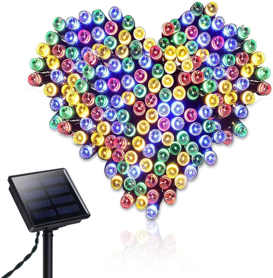LEMROE Etanche Guirlande solaire 22 m 200 LED Guirlande lumineuse 8 modes d'éclairage Guirlande ...