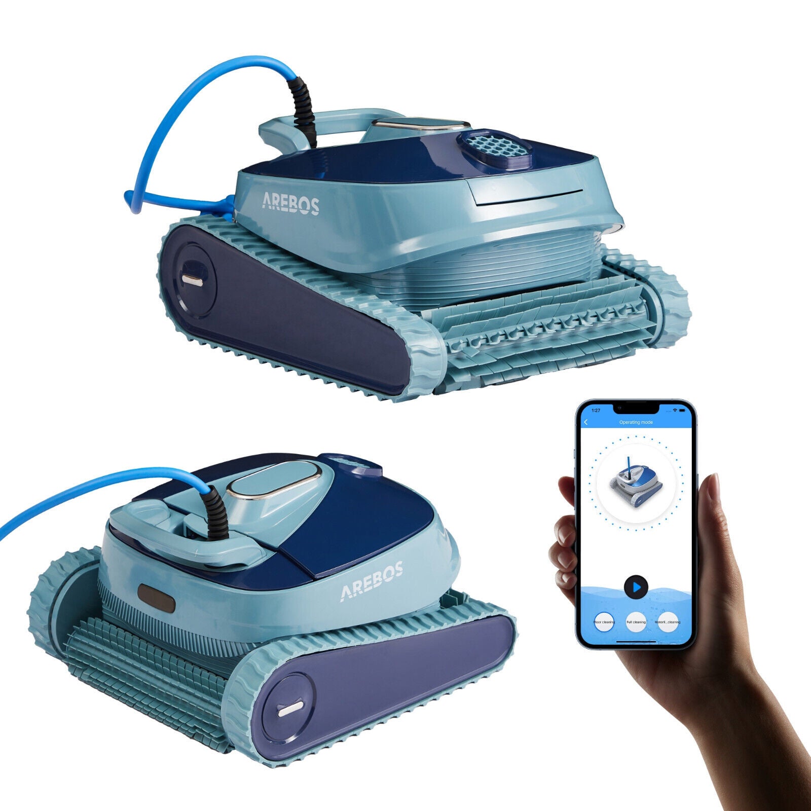 AREBOS Robot de piscine automatique Runner de piscine pour piscines ...