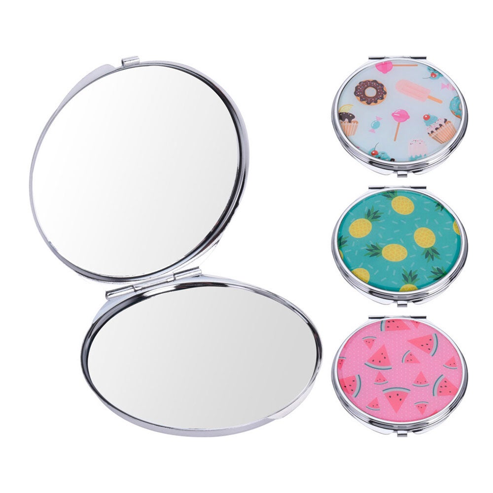 Espejo de bolsillo doble cara ELEGANZA, cristal, diseños varios - 90464 ...