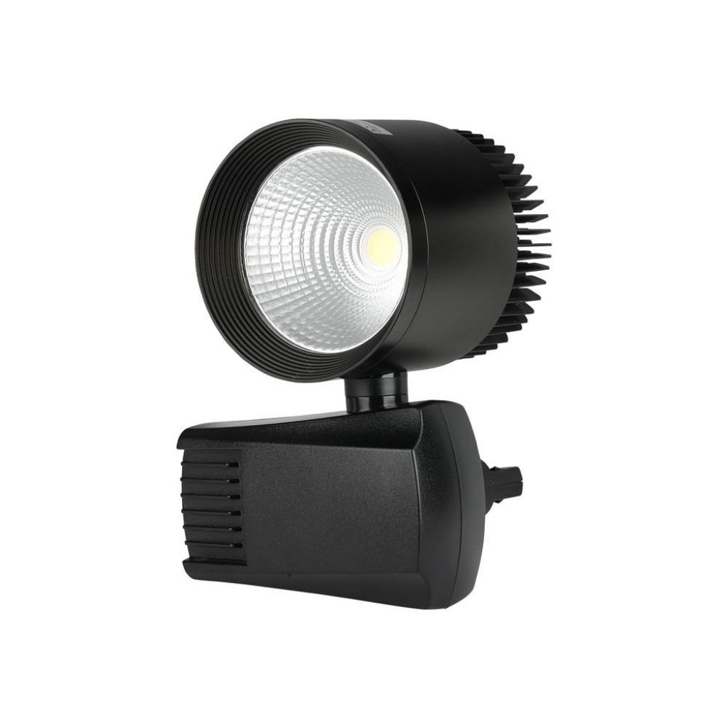 Spot LED COB sur rail Rond 40W Couleur Noir 5000K | Leroy Merlin