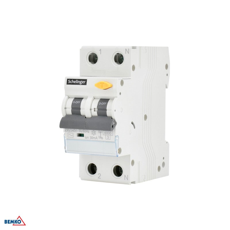 Disjoncteur différentiel 2P - 10A - 30mA - Type AC - Rail DIN ...