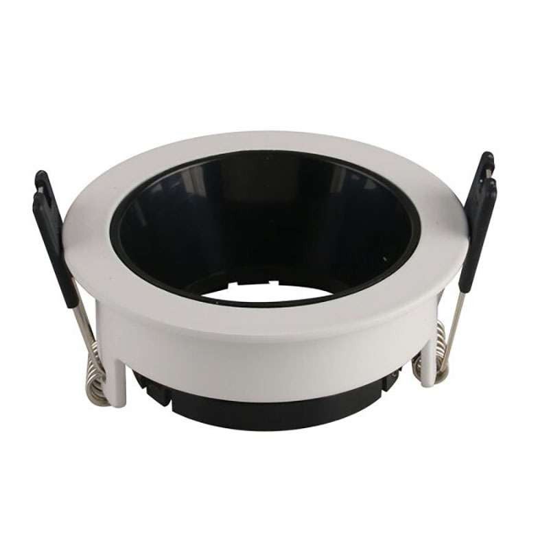 Supporto Spot Incasso Fisso GU10/MR16 Riflettore Rotondo Bianco Nero ...