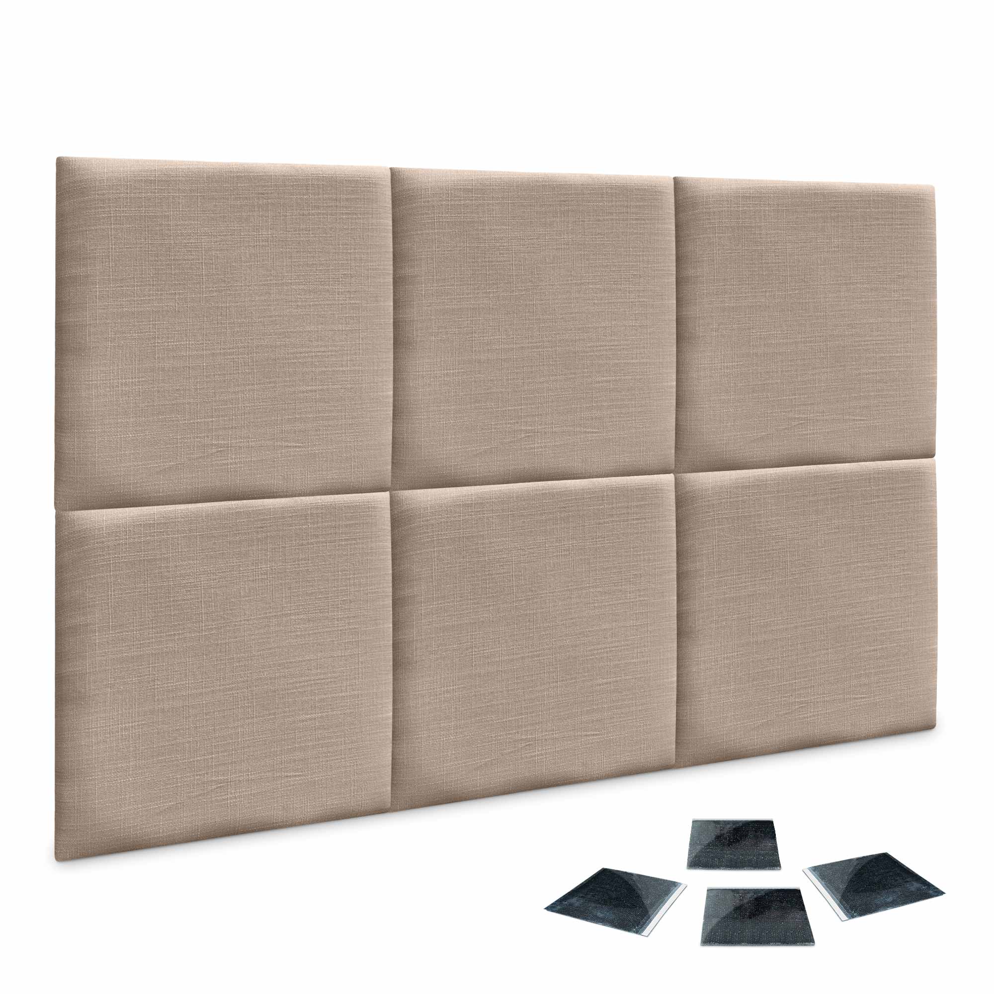 DHOME Juego de 6 Paneles Tapizados de Lino Pack Autoadhesivos para ...