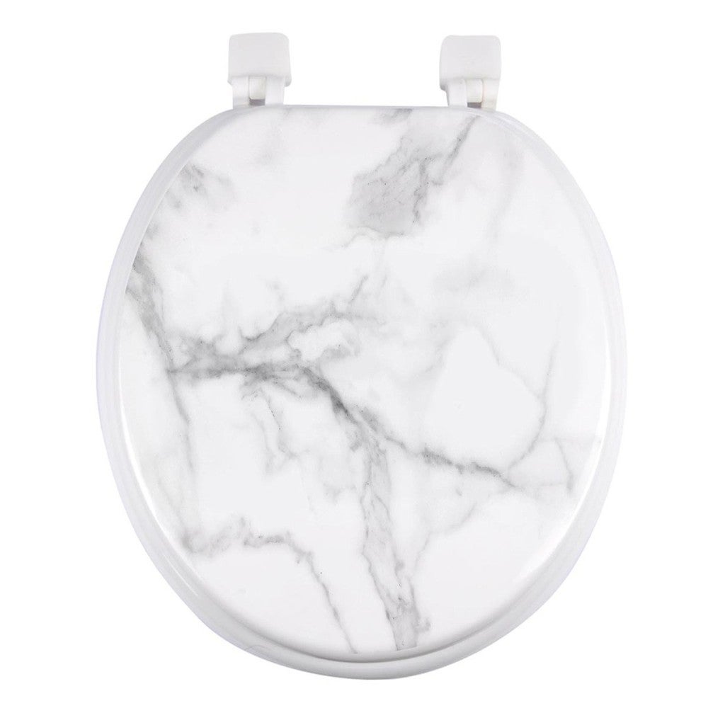 Abattant WC Imprimé "Effet Marbre" 37cm Blanc | Leroy Merlin