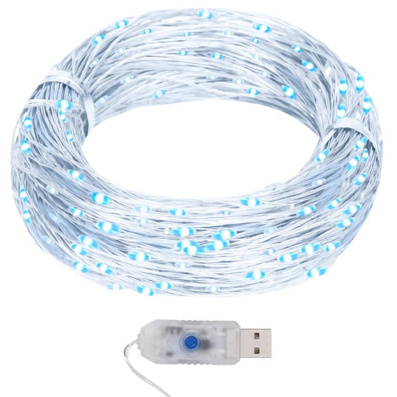 Guirlande lumineuse micro LED 40m 400LED blanc froid 8fonctions | Leroy ...
