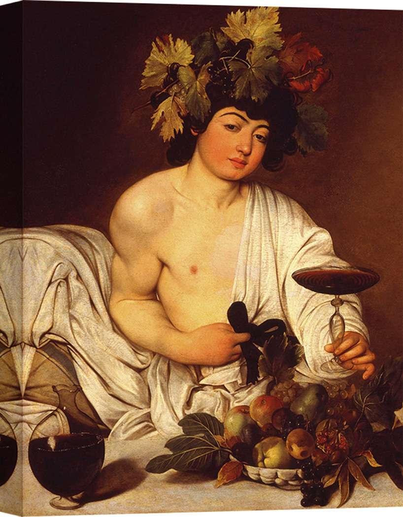 Pintura, impresión sobre lienzo - Caravaggio, Baco adolescente – 80x60 cm | Leroy Merlin
