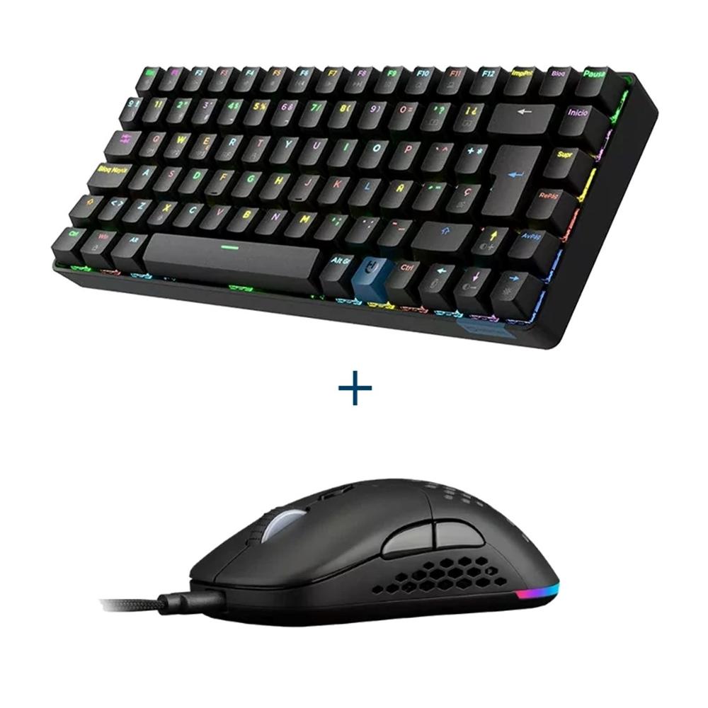 Pack Gaming Hiditec/ Teclado Mecánico Inalámbrico GM1K + Ratón Inalámbrico GX30 PRO Wireless ...