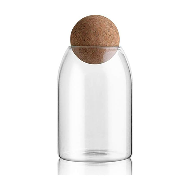 Bocal de rangement en verre, récipient hermétique avec bouchon en liège ...