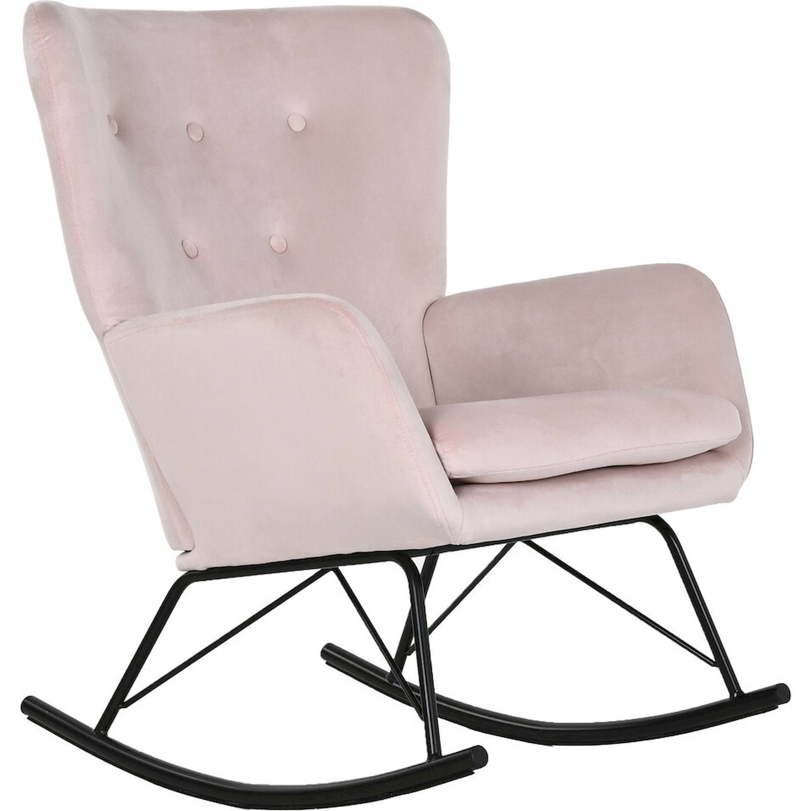 Rocking chair rose élégant et confort pour salon | Leroy Merlin