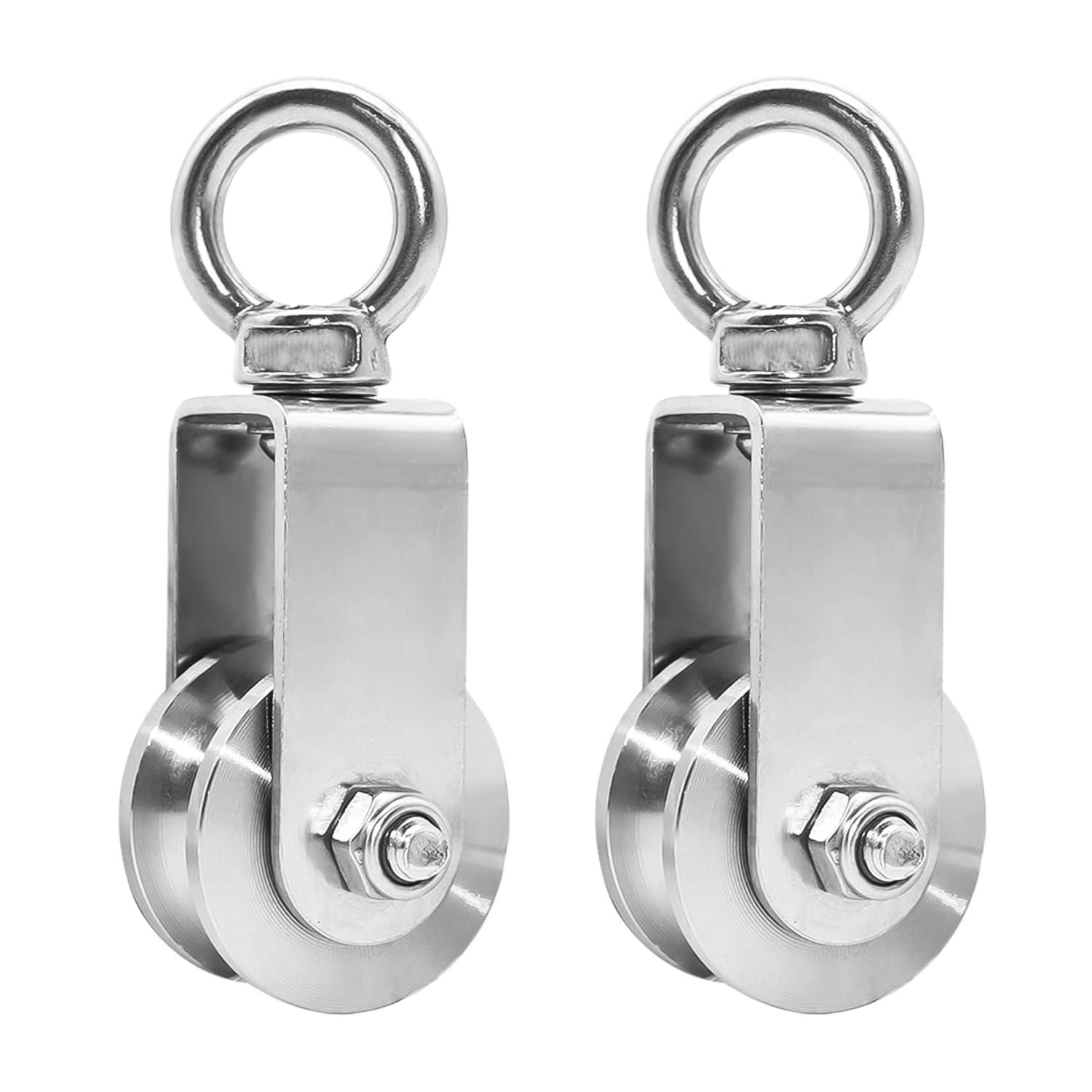 2 piezas de polea 34 con rodamiento de bolas, polea de elevación con ...