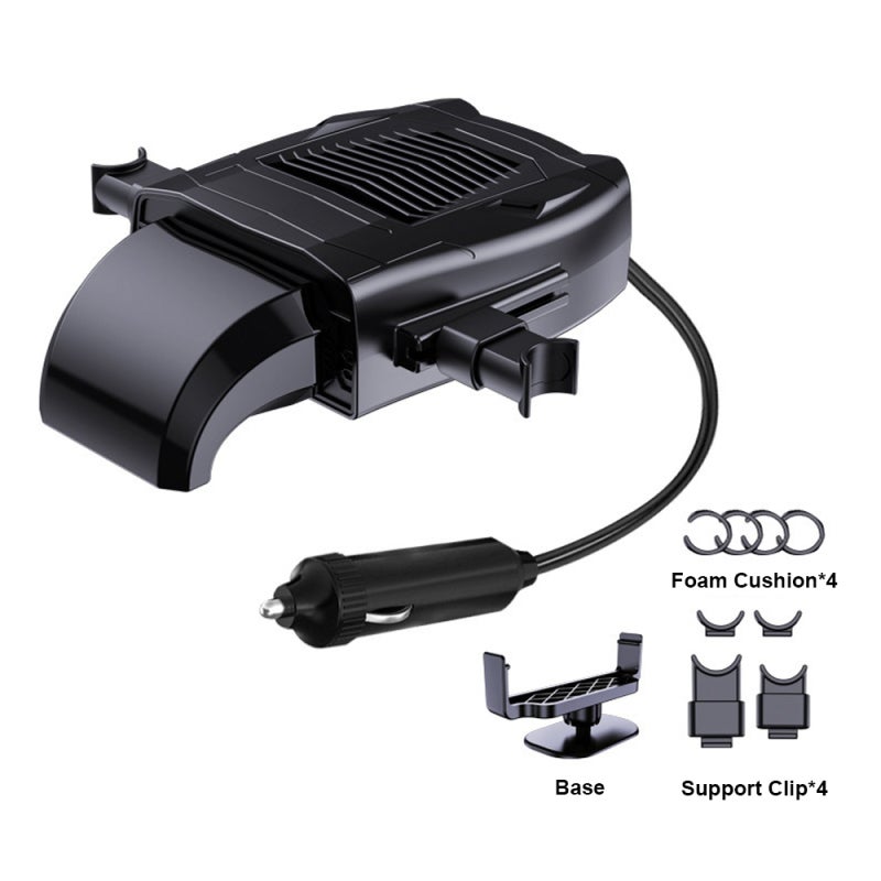 Chauffage voiture,Chauffage de voiture 12 V, rotation à 360°, double ...