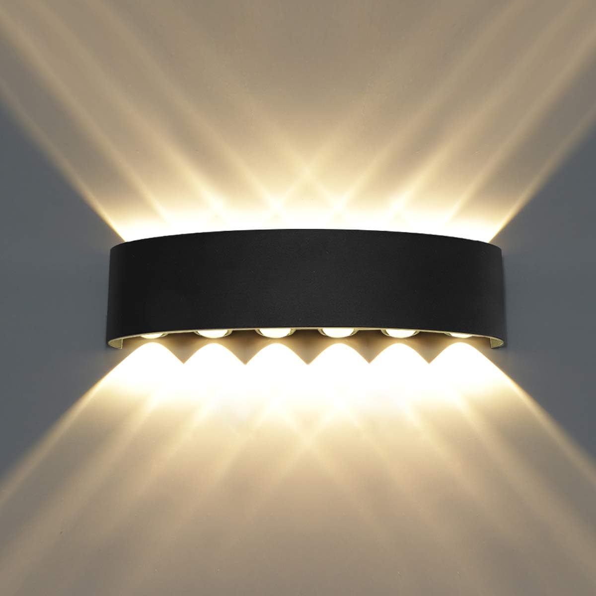 Imperméable Lampe Murale,LED Applique MuraleUp Down Aluminium Lèche ...