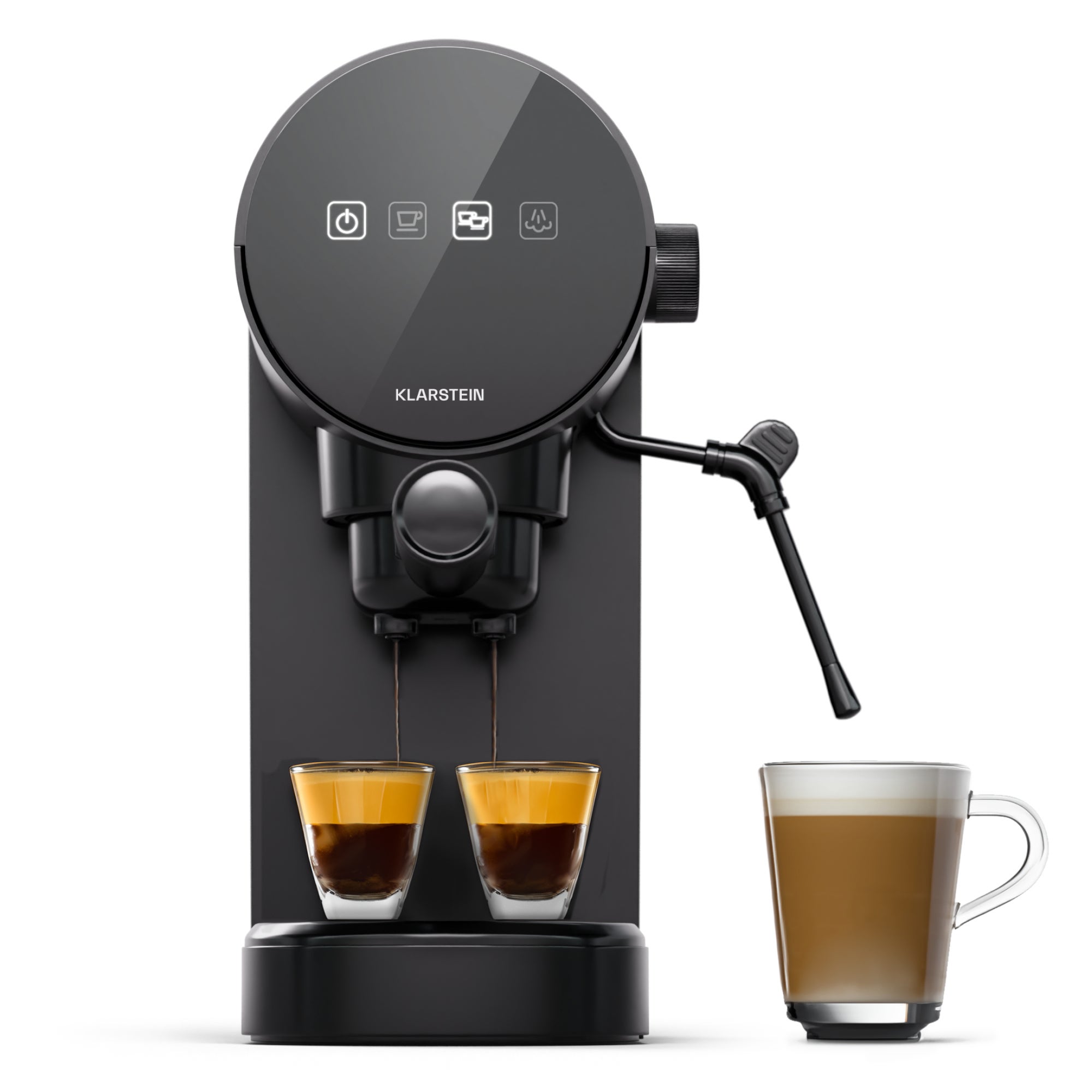 Klarstein Cafetière avec Mousseur de Lait, Machines à Café et Machines ...