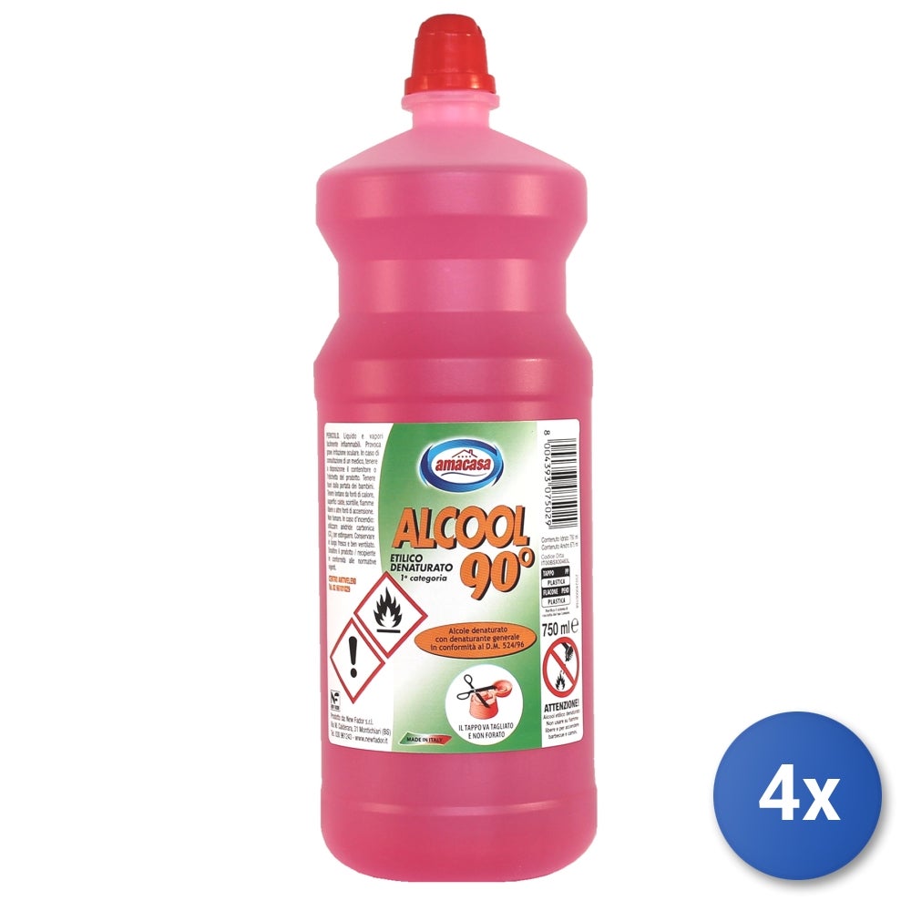 4x Alcohol 750 Ml. Alcohol etílico desnaturalizado Amacasa | Leroy Merlin