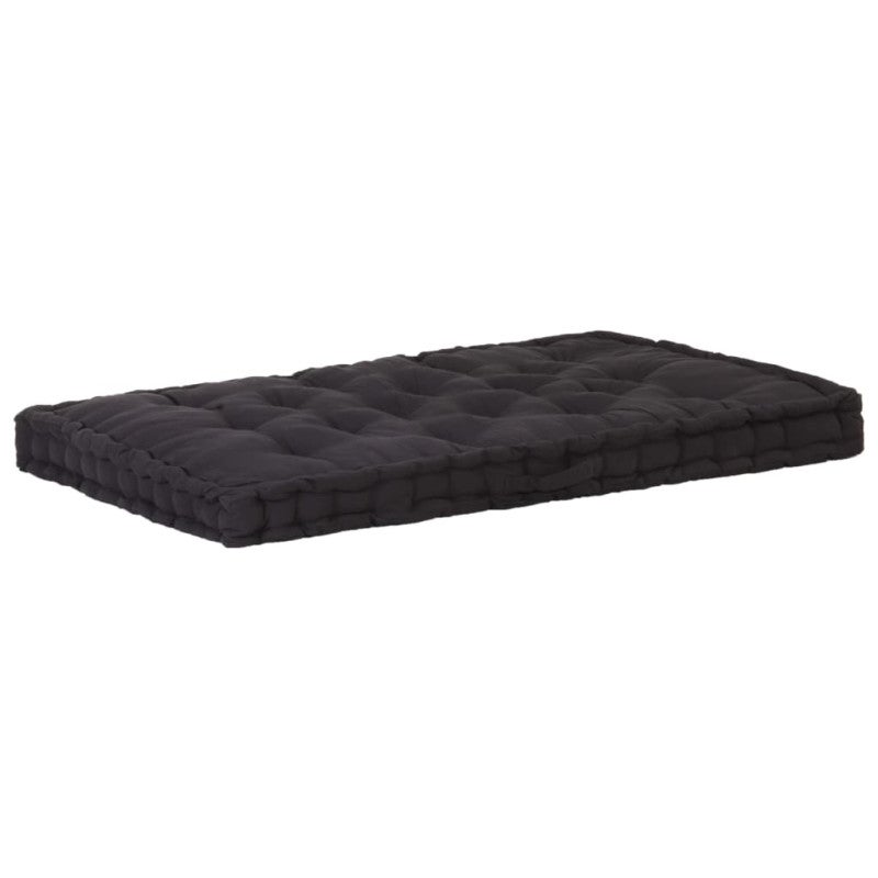 Cuscino in Cotone Nero per Pallet e Pavimento 120x80x10 cm - Comfort e ...