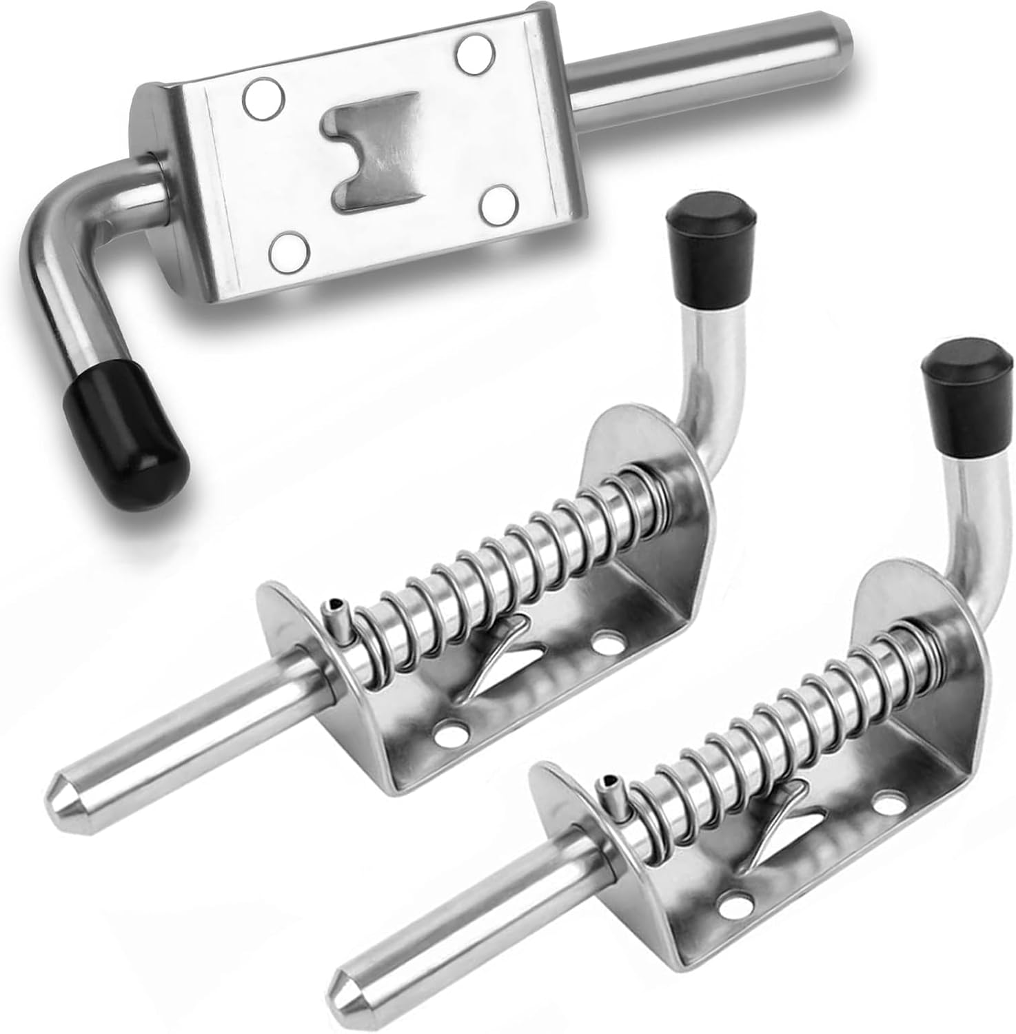 2 Pièces Loquet Ressort Robuste Inox, Boulons à Ressort en Acier ...