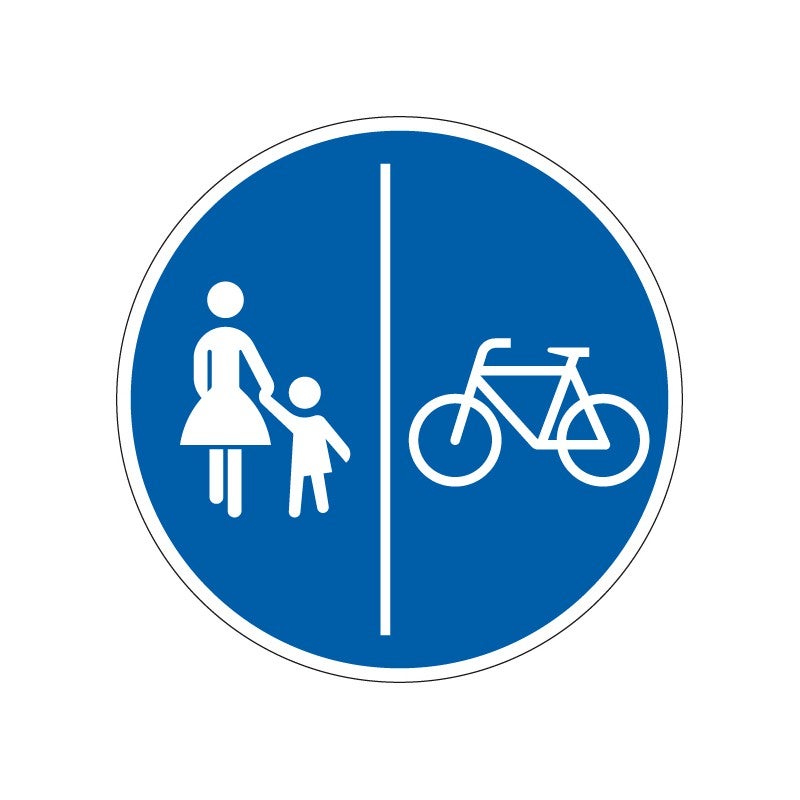 Panneau VKZ .241-31 Ronden 600mm Obligatoire aux piétons/vélos | Leroy ...