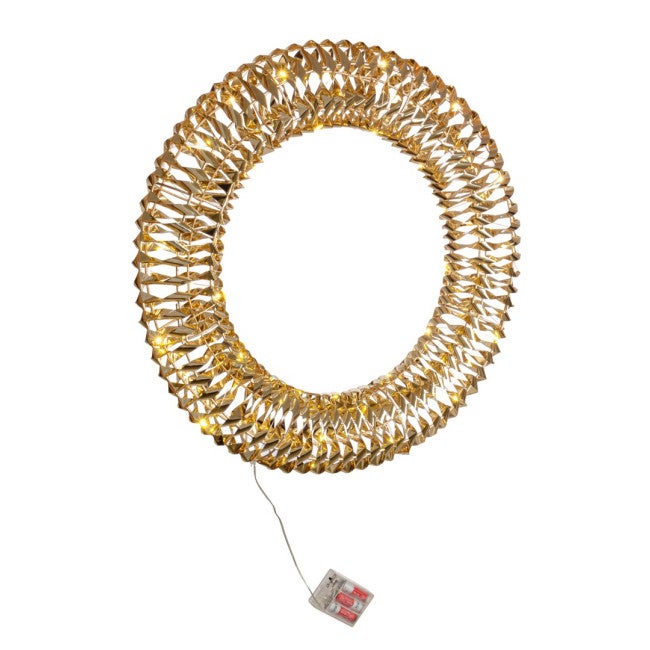 Couronne décorative de Noël en acier avec 40 microLED classiques ...