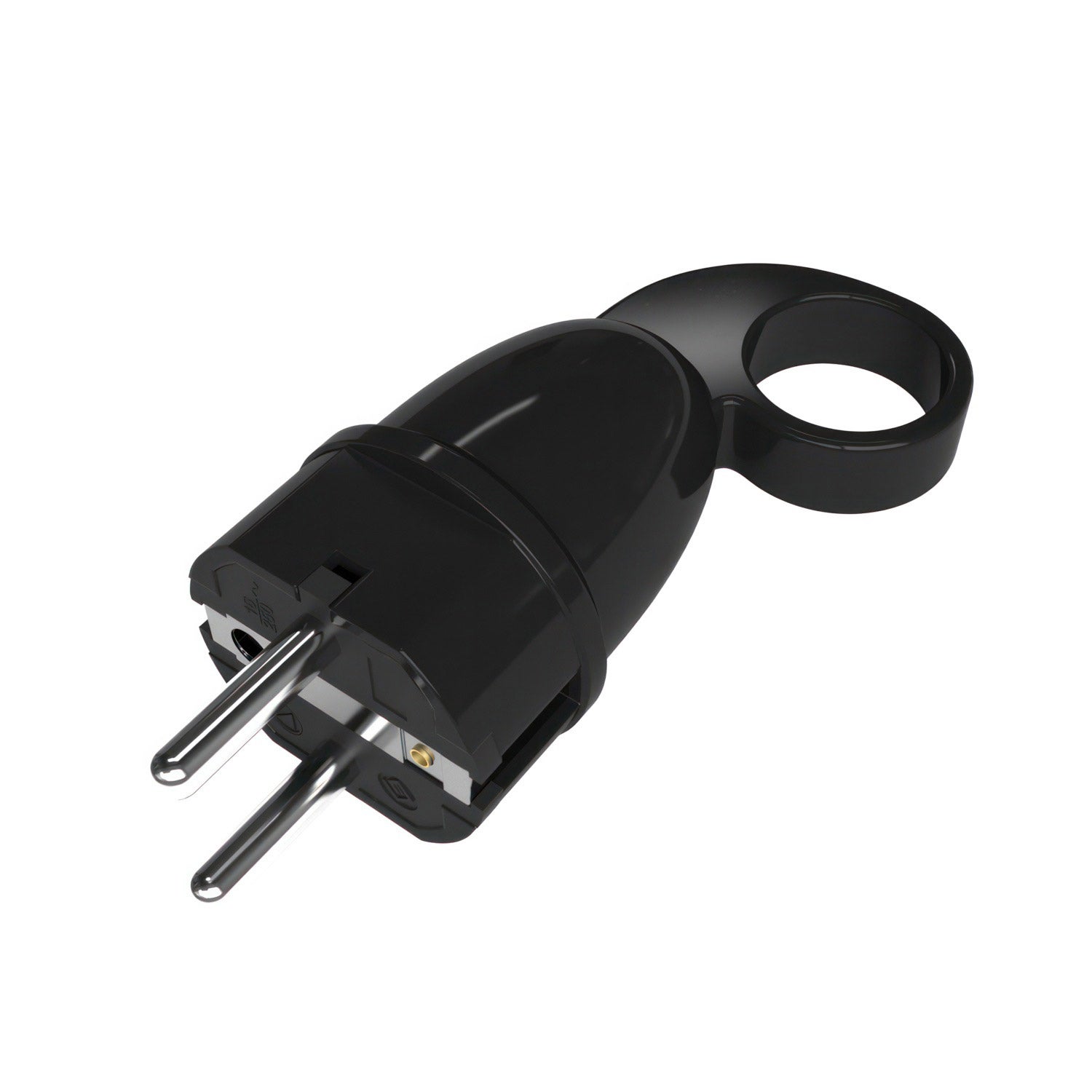 Creative-Cables Spina Schuko Confort – (Negro, 16A 250V) – Con anillo ...