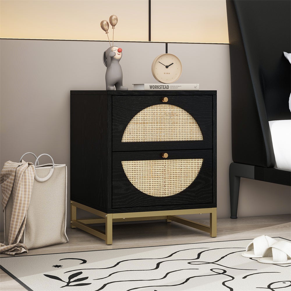 Meuble Multifonction en Rattan Naturel – Cabinet Chaussures & Table de ...