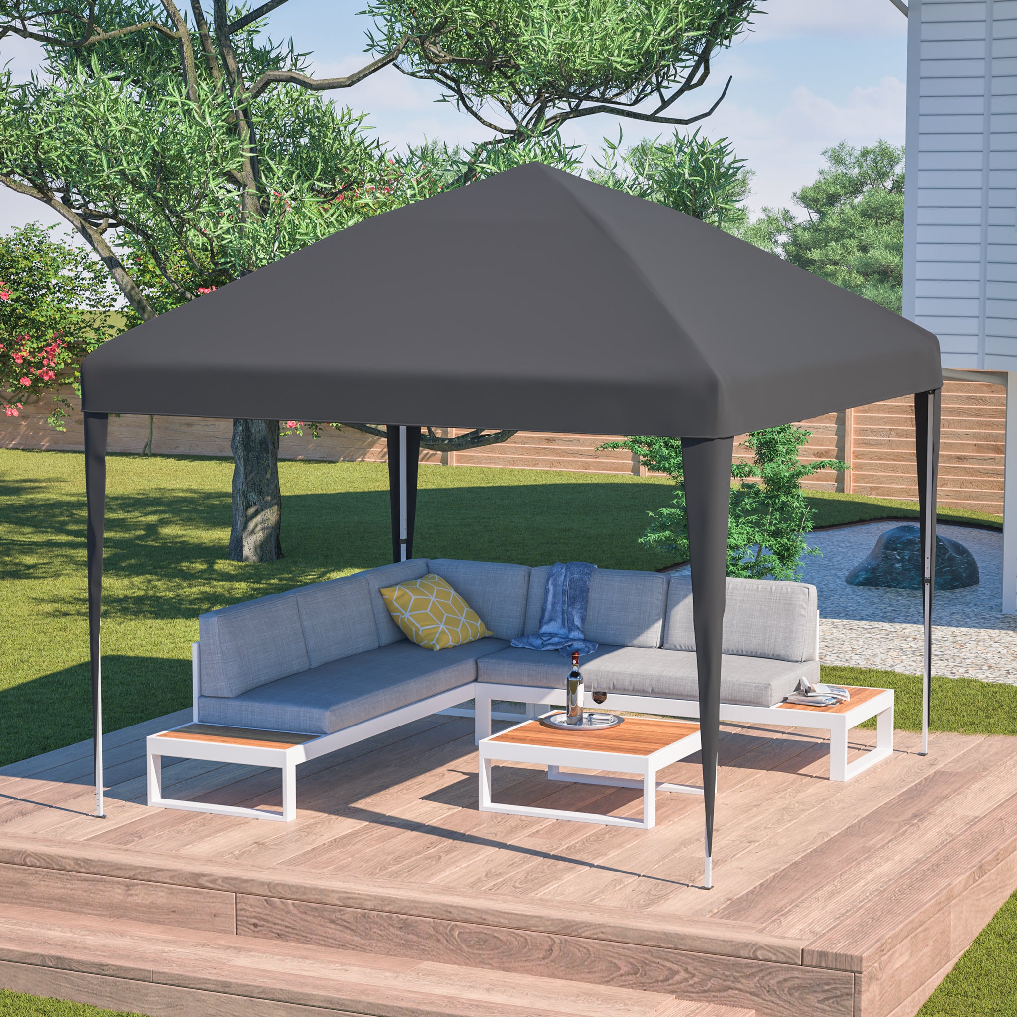 Tonnelle de Jardin Pliante 313x313 cm, avec 4 Sacs Lestage et Sac ...