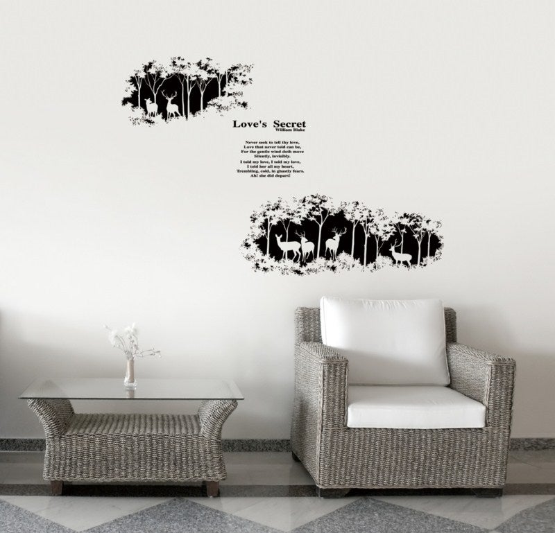 Adhesivo Love's secret - Negro - adhesivo de pared - revestimiento ...
