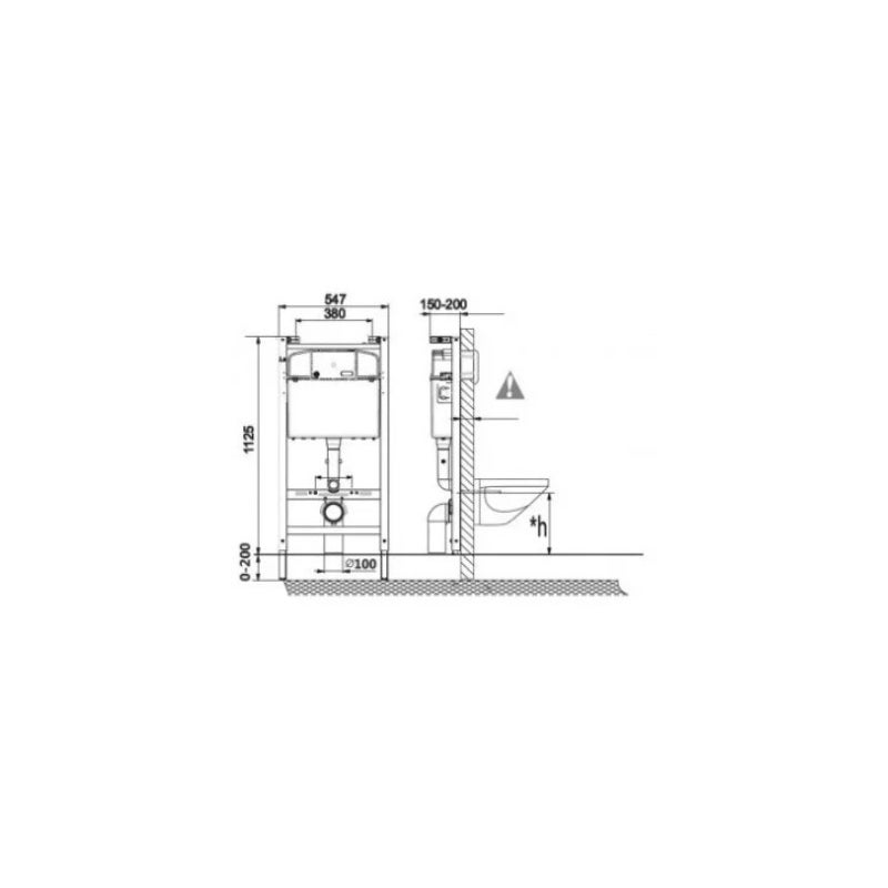 Pack Bastidor ROCA Active Cisterna Empotrada y Pulsador PVC Negro Mate ...