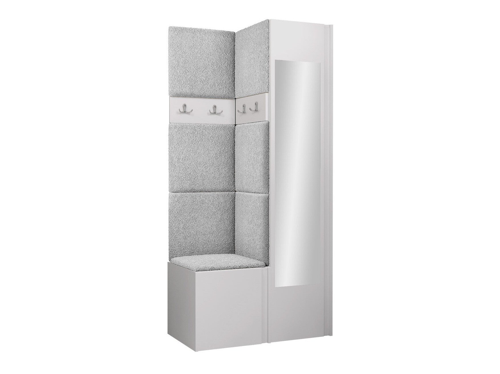 Conjunto de recibidor Hartford 354, 186x82x44cm, Espejo, Gris claro ...