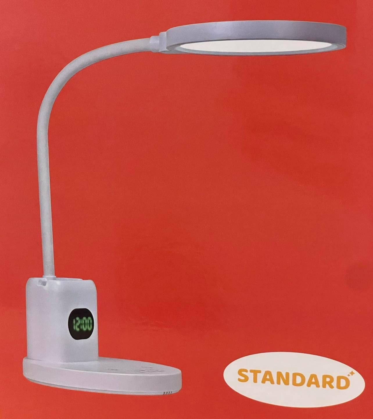 Lampada Flexo SWIND LED 10W, con display digitale, batteria e USB ...