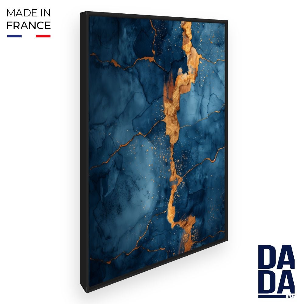 Toile encadrée Veines dorées mystérieuses / 72x108cm / Cadre Noir ...