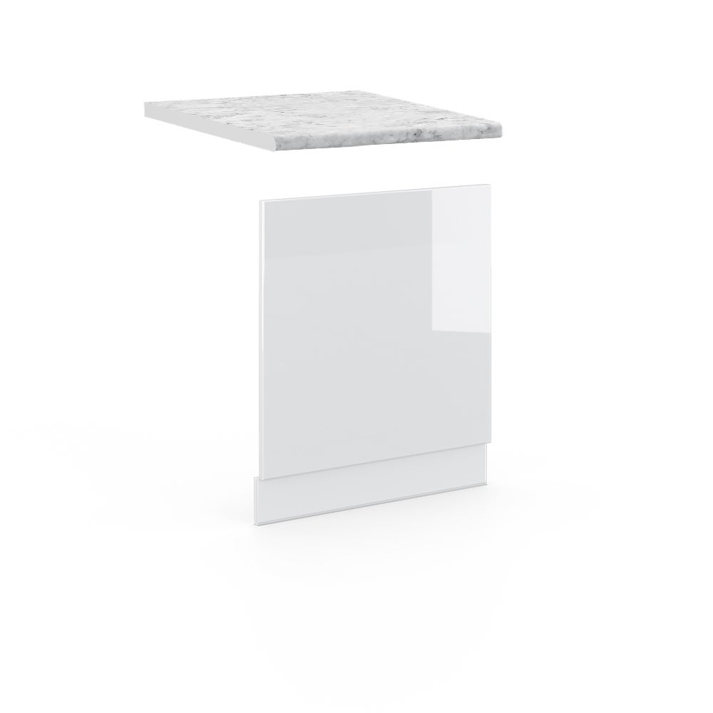 Vicco Panel frontal Fame-Line, Blanco alto brillo, 60 cm , ET Mármol ...