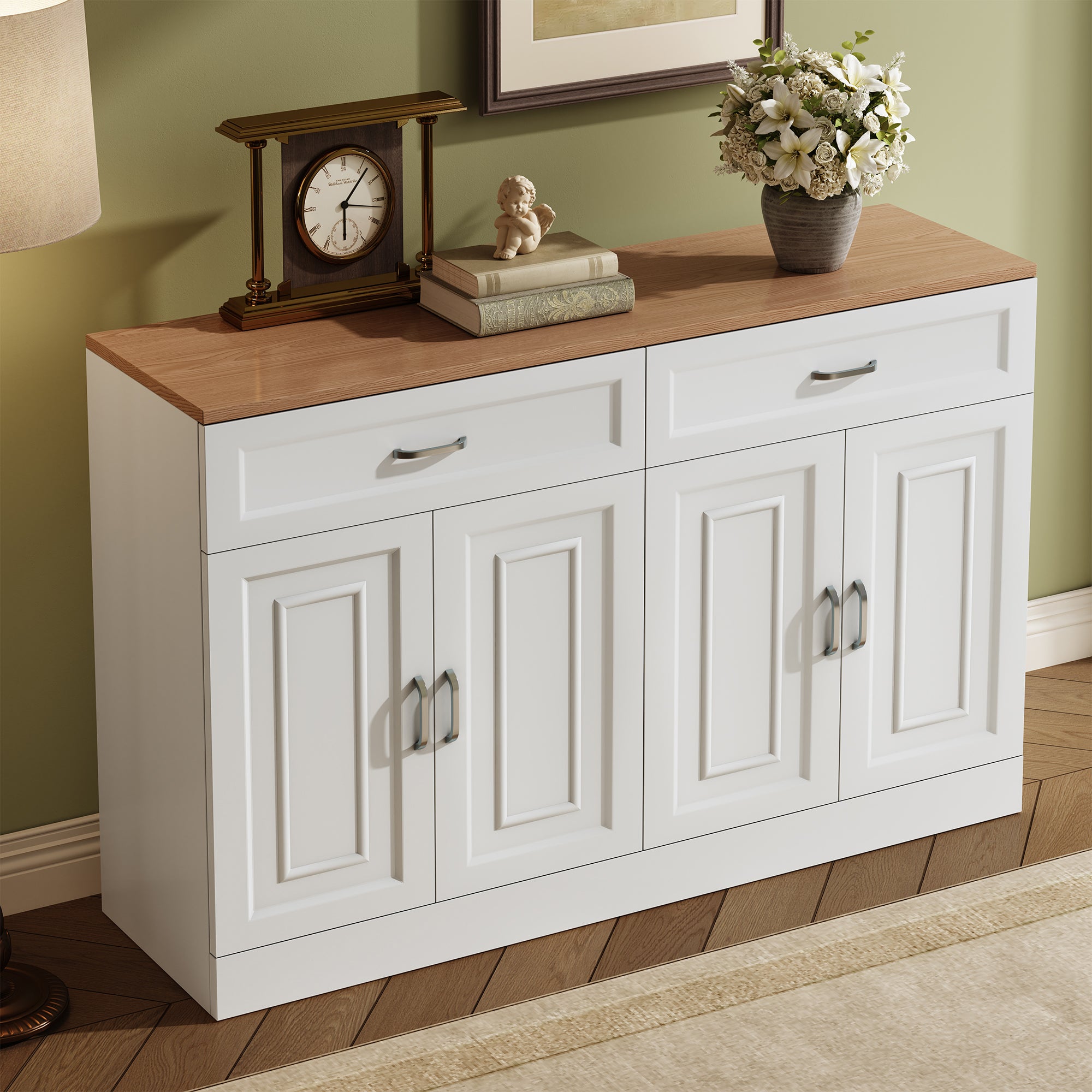 Buffet Moderne avec Système Push,to,Open et 4 Portes , Meuble de ...