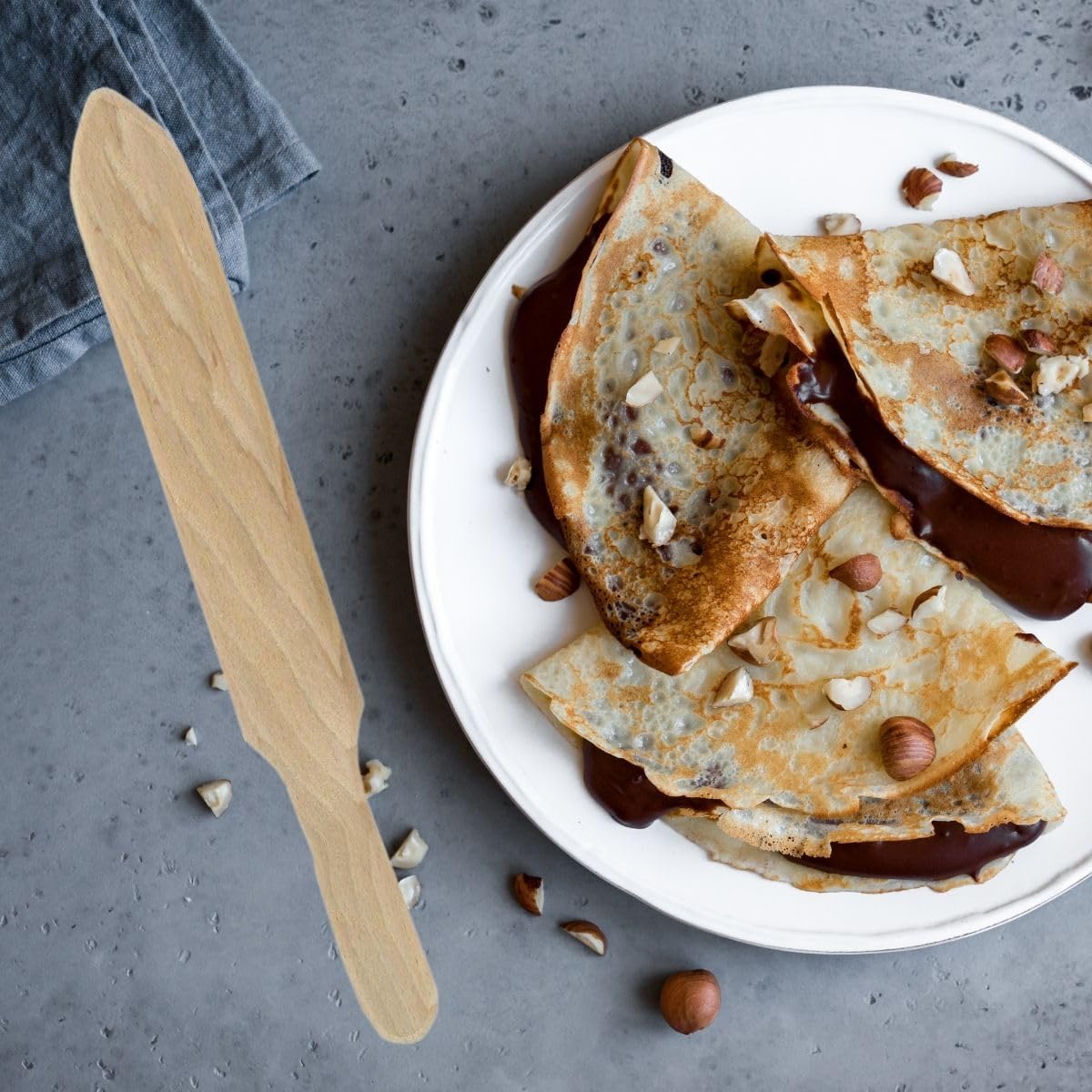 Spatule à crêpes en bois - Ustensile de cuisine - 30 x 4 x 0,5 cm ...